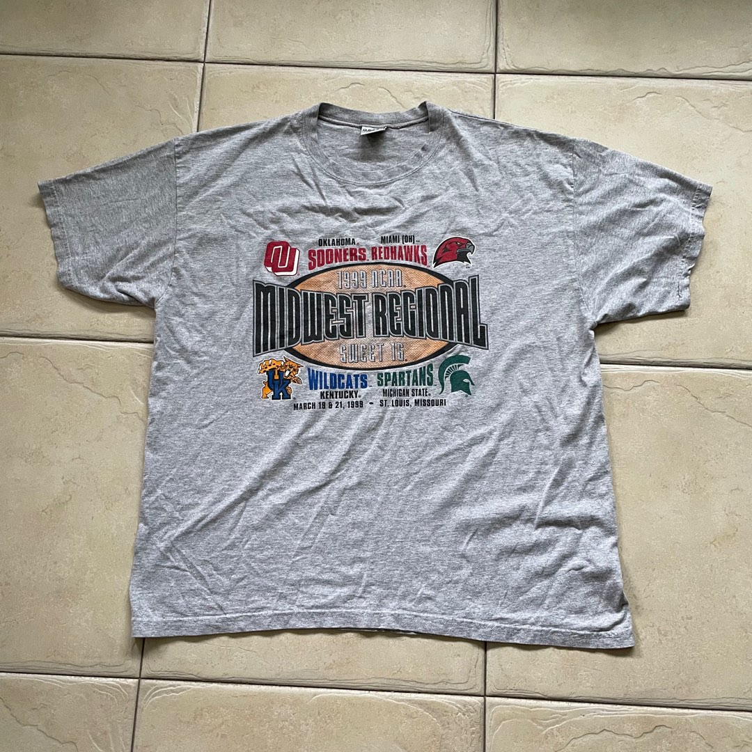 Vintage Grey 1999 NCAA Midwest Regional Shirt, Men's Fashion, Tops ...