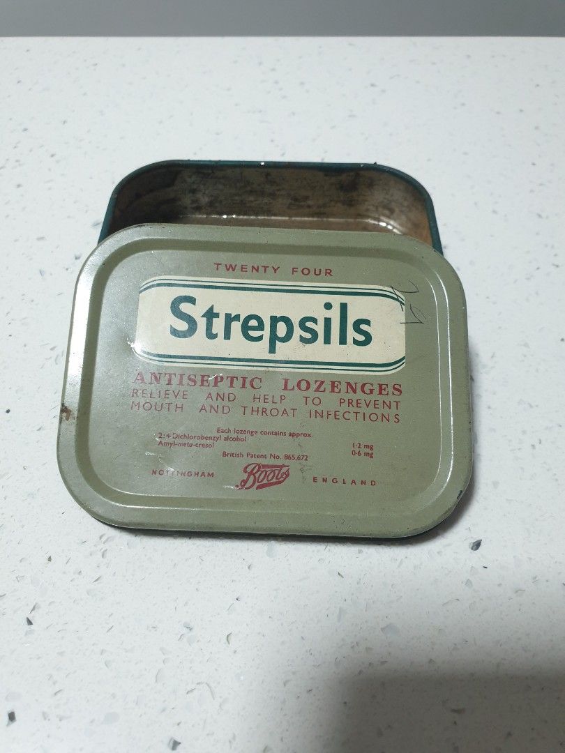 Vintage strepsils metal box, Hobbies & Toys, Memorabilia & Collectibles ...