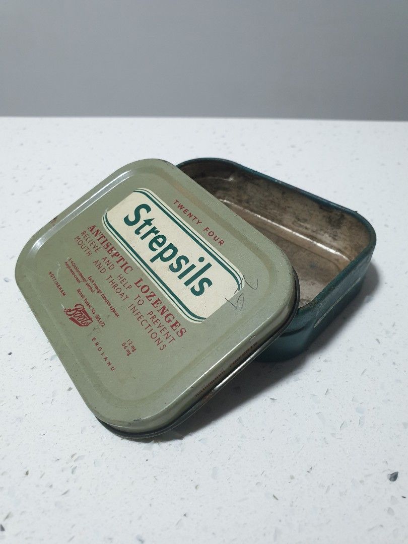 Vintage strepsils metal box, Hobbies & Toys, Memorabilia & Collectibles ...