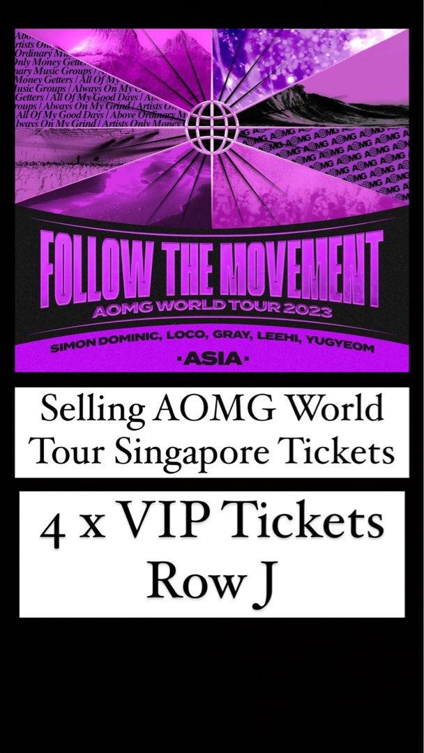 [VIP] AOMG World Tour Singapore Concert, Tickets & Vouchers, Event ...