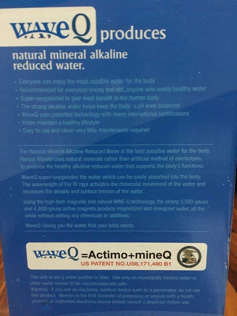 Wave Q Alkaline Water Generator, Everything Else, Others on Carousell