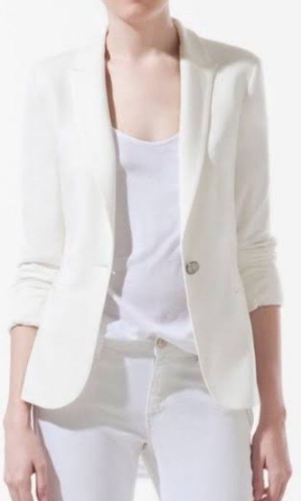 White Formal Coat, Women's Fashion, Coats, Jackets and Outerwear on ...