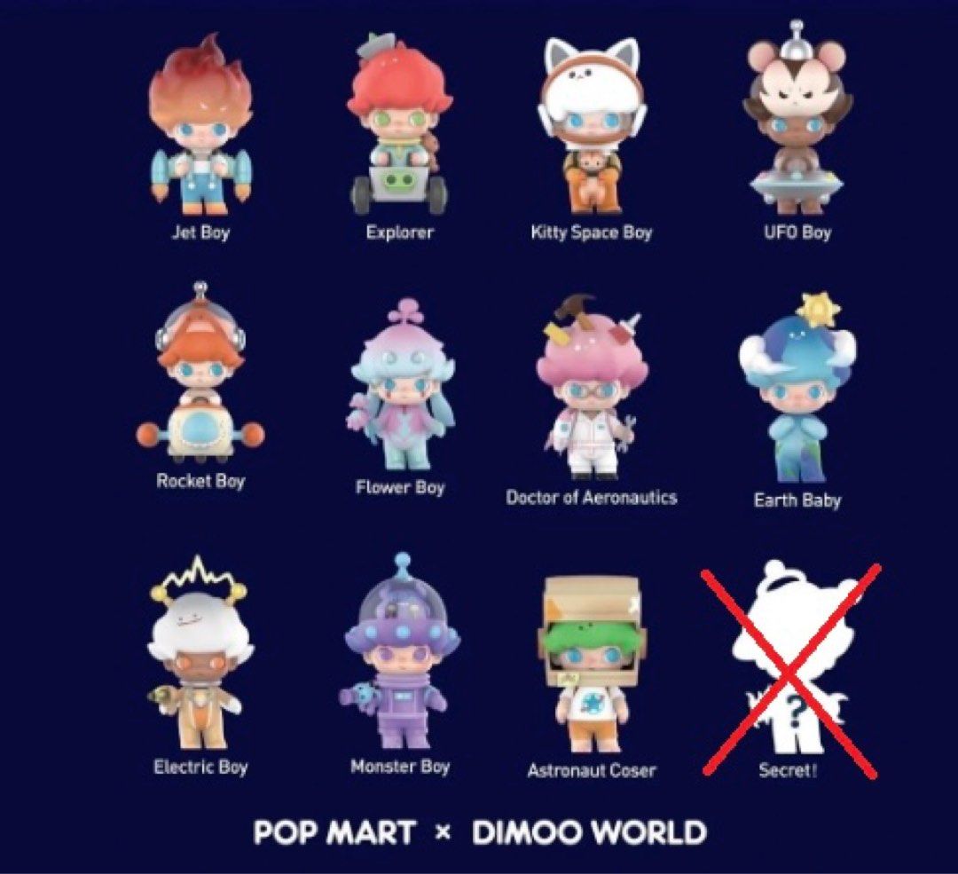 [一套12款] Pop Mart Dimoo Space Travel 太空旅行系列, 興趣及遊戲, 玩具 & 遊戲類 - Carousell