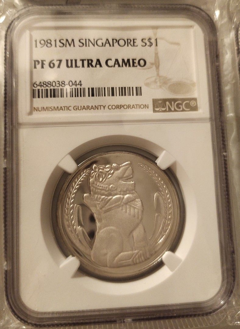 1976 - 1980, Singapore Mint $1 Merlion Sterling Silver Proof Coins - Set of 5, Hobbies & Toys ...