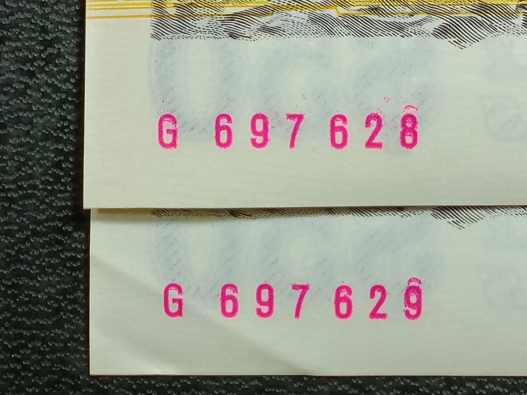 2 Old Singapore $50 Plastic Notes(Prefix G 697628/9), Hobbies & Toys ...