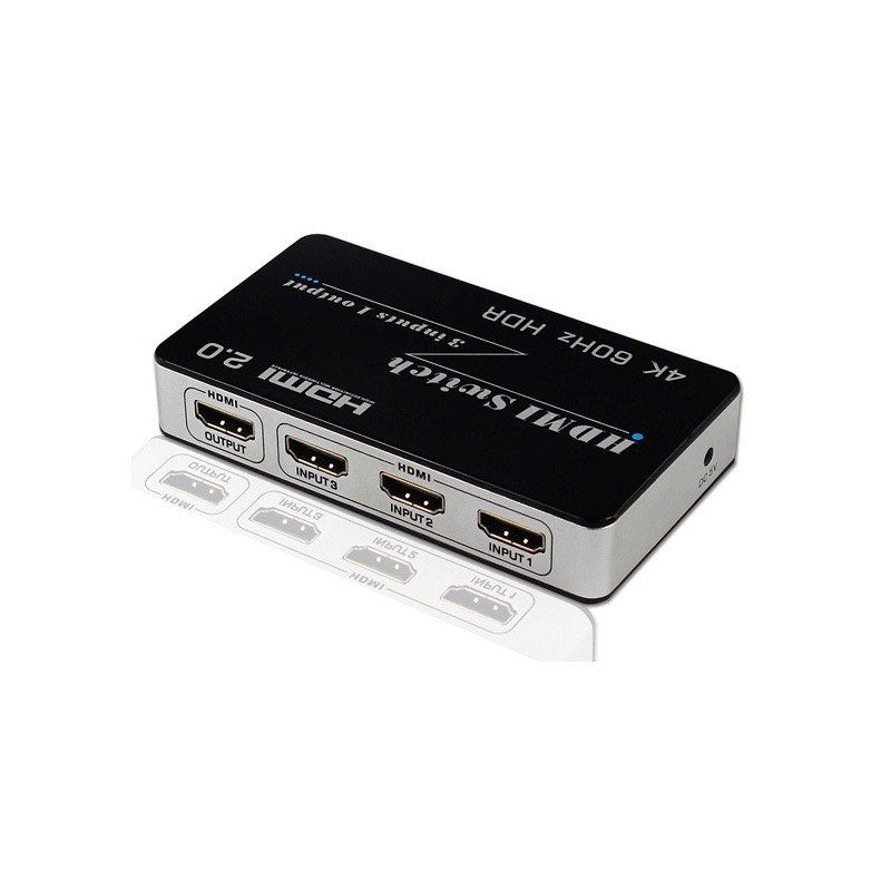 3x1 HDMI Switch 4K 1080P HDTV 3 In 1 Out HDMI Switcher Aluminum with ...