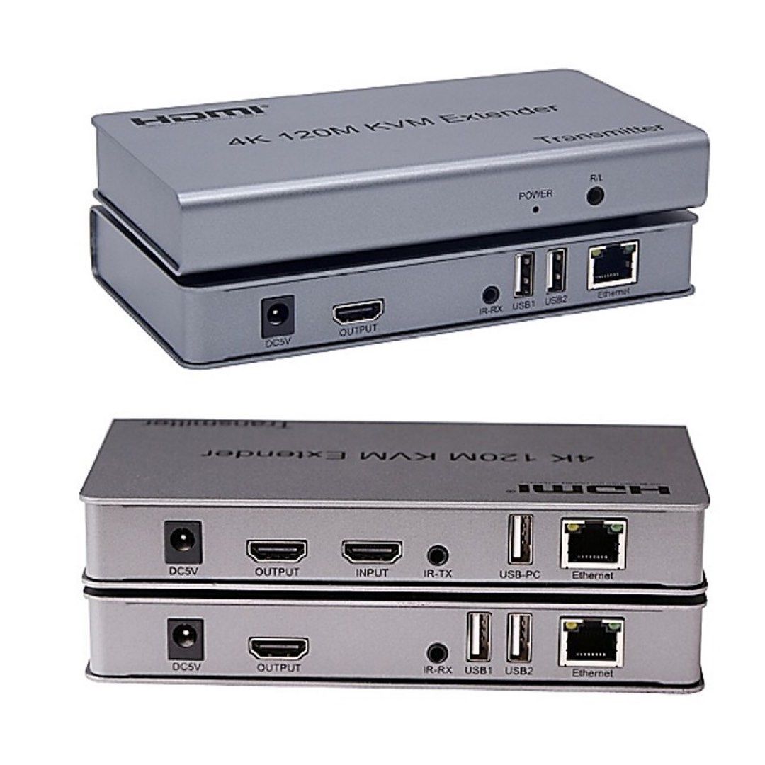 Hdmi Over Cat 6 4K HDMI USB KVM Extender 120M Over Cat6 KVM Extender ...