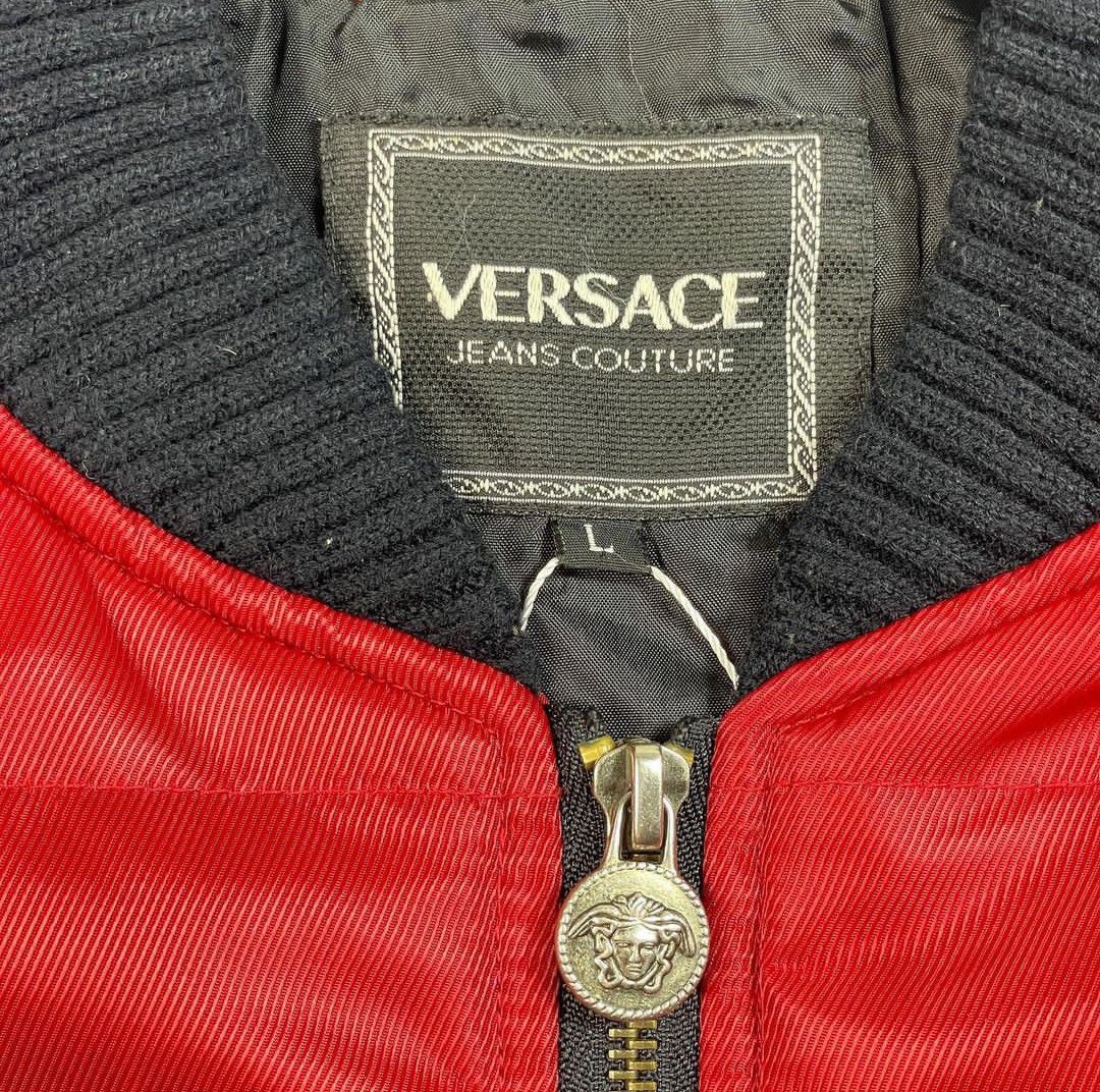 80's Versace Jeans Cotoure bomber jacket, Men's Fashion, Coats, Jackets and Outerwear on Carousell