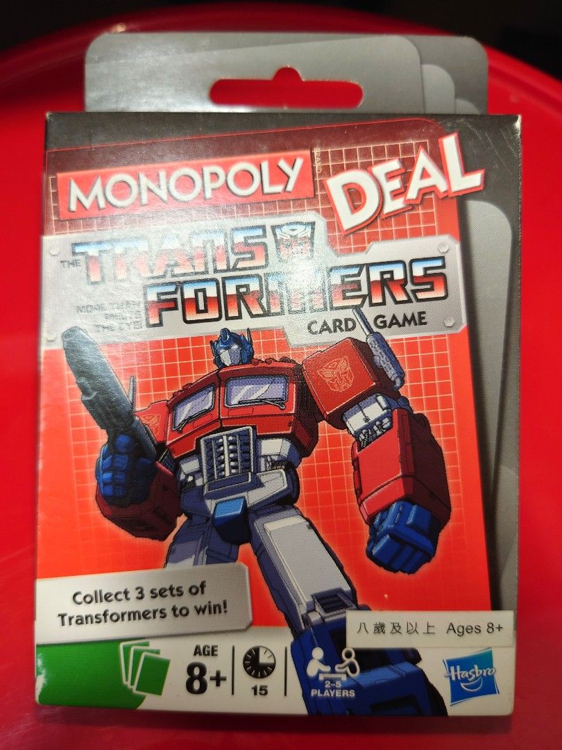 絕版 變形金剛 Transformers Monopoly Deal, 興趣及遊戲, 玩具 & 遊戲類 - Carousell