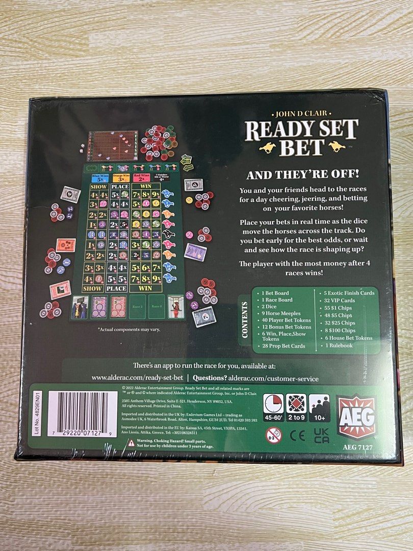 (全新正版) Ready Set Bet board game, 興趣及遊戲, 玩具 & 遊戲類 - Carousell