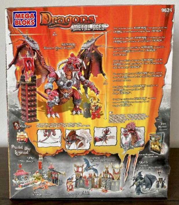 MEGA BLOKS Dragons Metal Ages STENDHAL Titanium Armor Dragon Spawn 龍騎士 ...