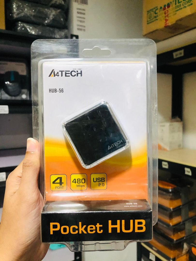 A4tech 4 Port HUB-56 Pocket Hub Black USB 2.0, Computers & Tech, Parts ...