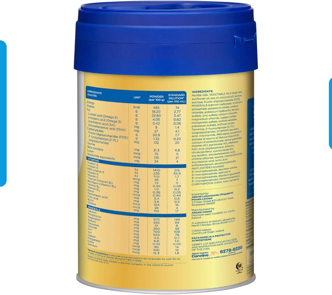 Abbott Similac Gain 2FL Stage 4 Kid Milk Formula 3 Years Onwards 850g ...