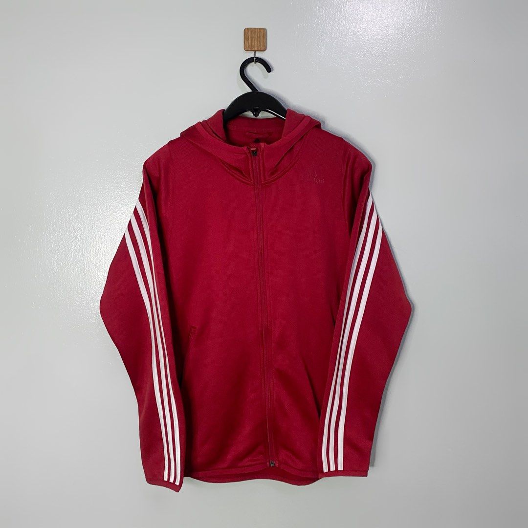 Adidas Red Track Jacket, Men's Fashion, Coats, Jackets and Outerwear on ...