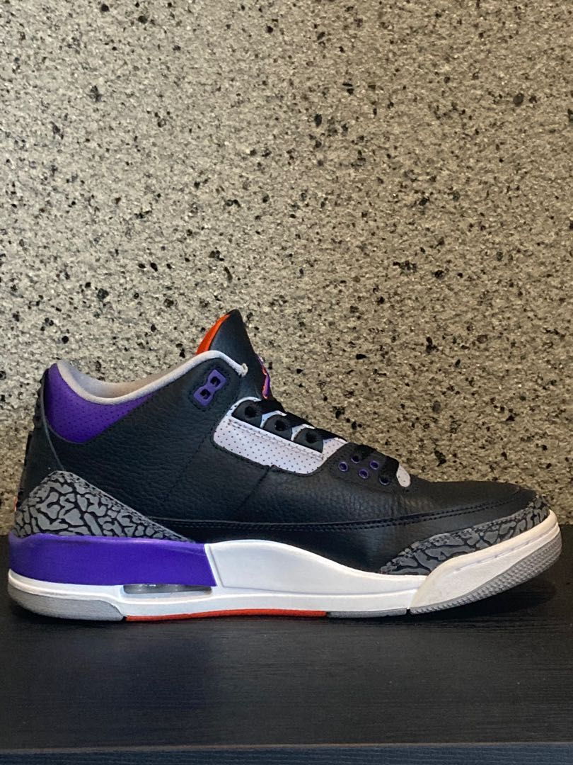 Air Jordan 3 Court Purple, Men's Fashion, Footwear, Sneakers on Carousell