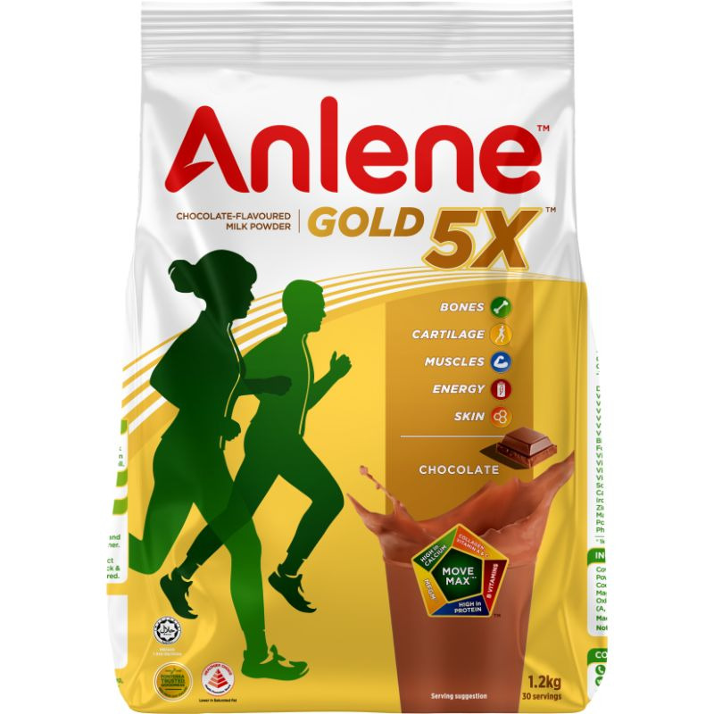 ANLENE Adult Gold Milk Powder Chocolate 1.2kg, Health & Nutrition ...