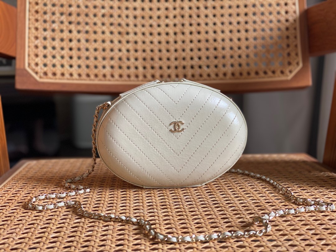 Authentic Chanel Oval Shape Sling, Luxury, Bags & Wallets on Carousell