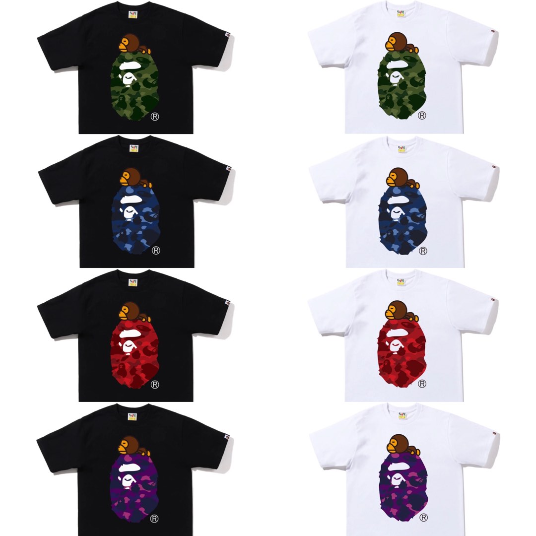 BAPE COLOR CAMO MILO ON BIG APE TEE, Men's Fashion, Tops & Sets ...