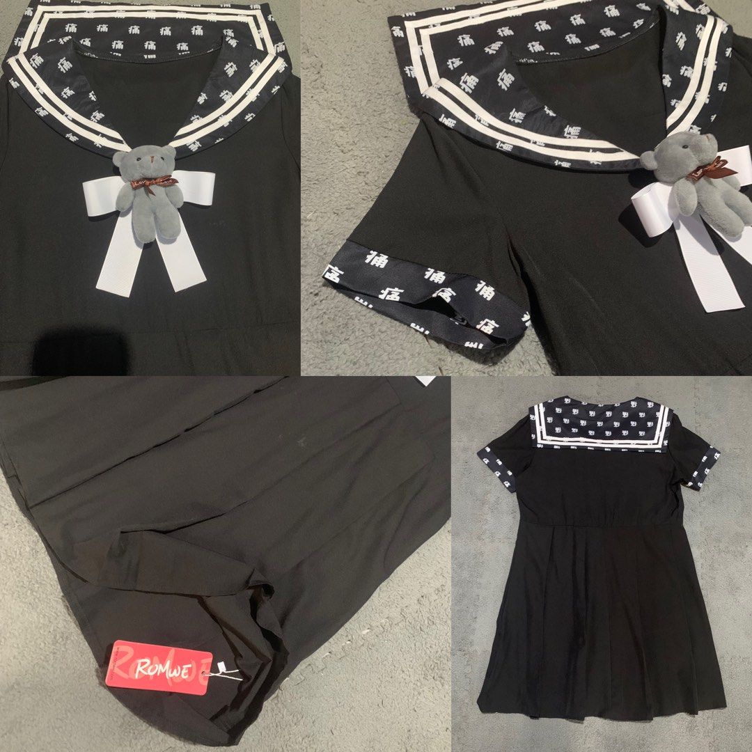 Brand New Romwe Seifuku Japanese Uniform Sailor Dress with 2 Way Ribbon ...