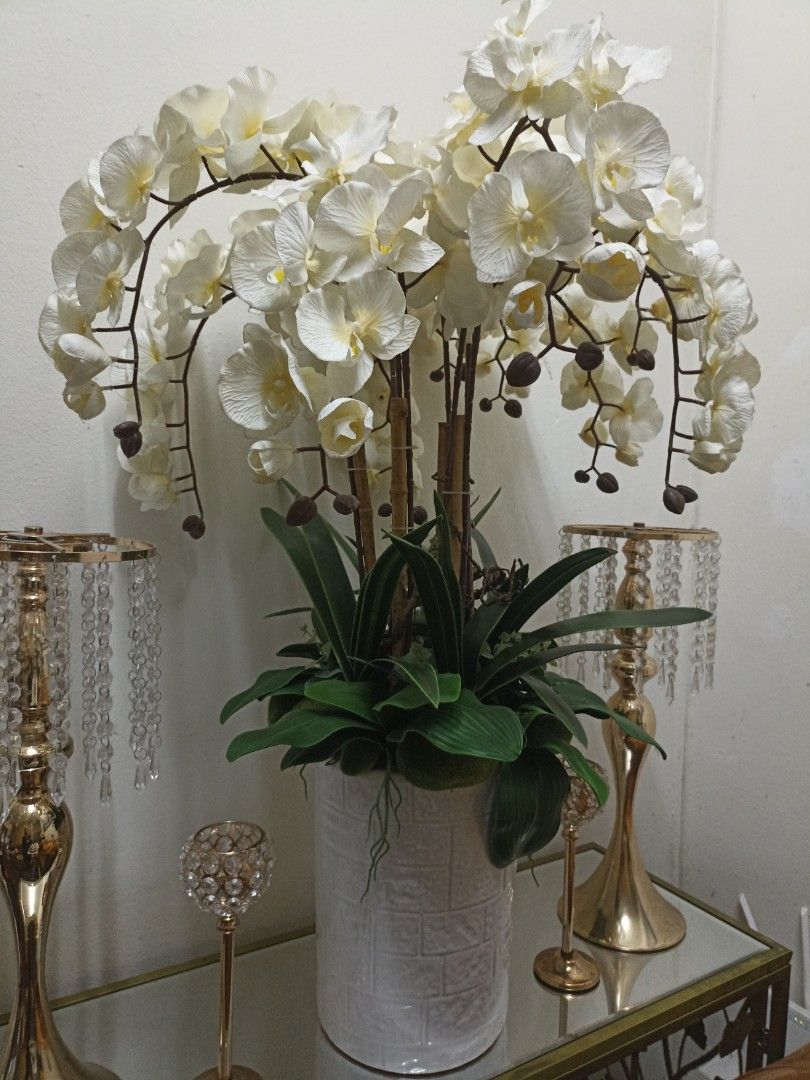 Bunga Orchid besar, Furniture & Home Living, Home Decor, Artificial ...
