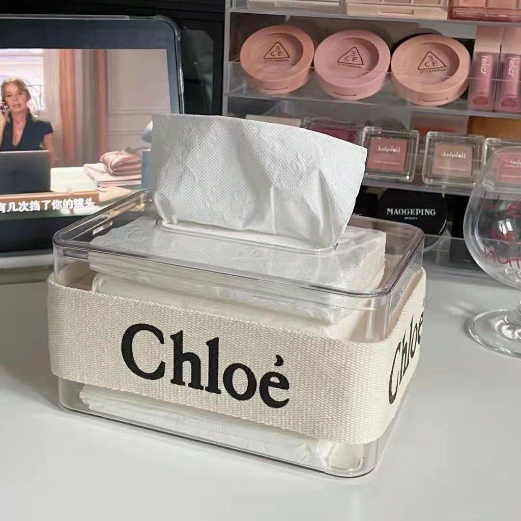 Chloe Label Transparent Tissue Box, Furniture & Home Living, Home Decor ...