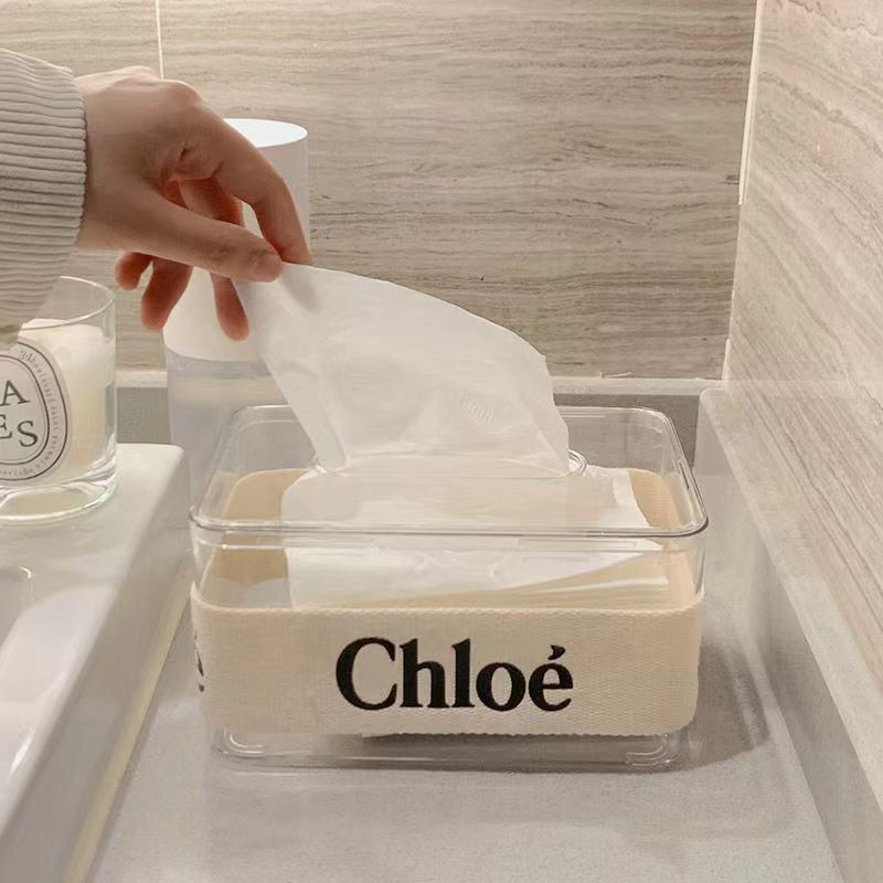 Chloe Label Transparent Tissue Box, Furniture & Home Living, Home Decor ...
