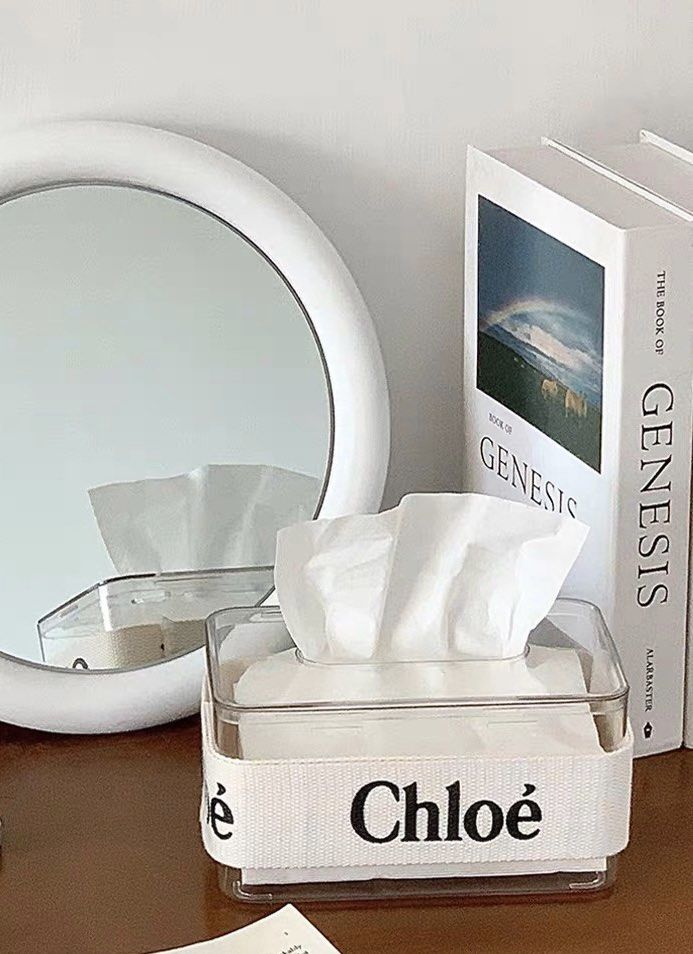 Chloe Label Transparent Tissue Box, Furniture & Home Living, Home Decor ...