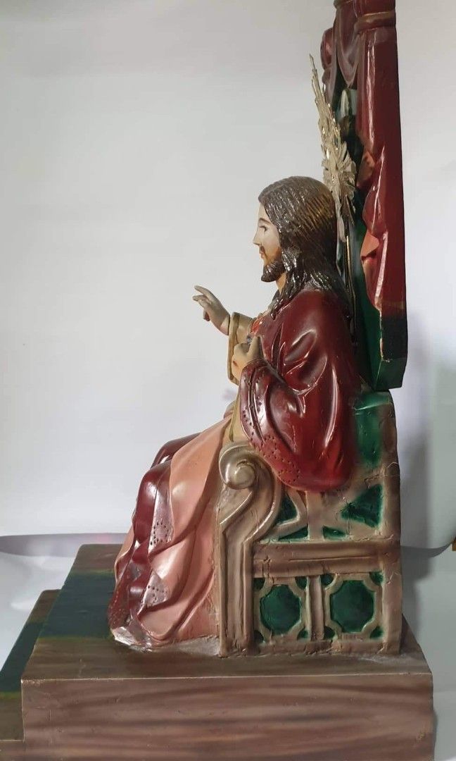 Christ the King / Cristo Rey / Sacred Heart / Jesus wood statue ...