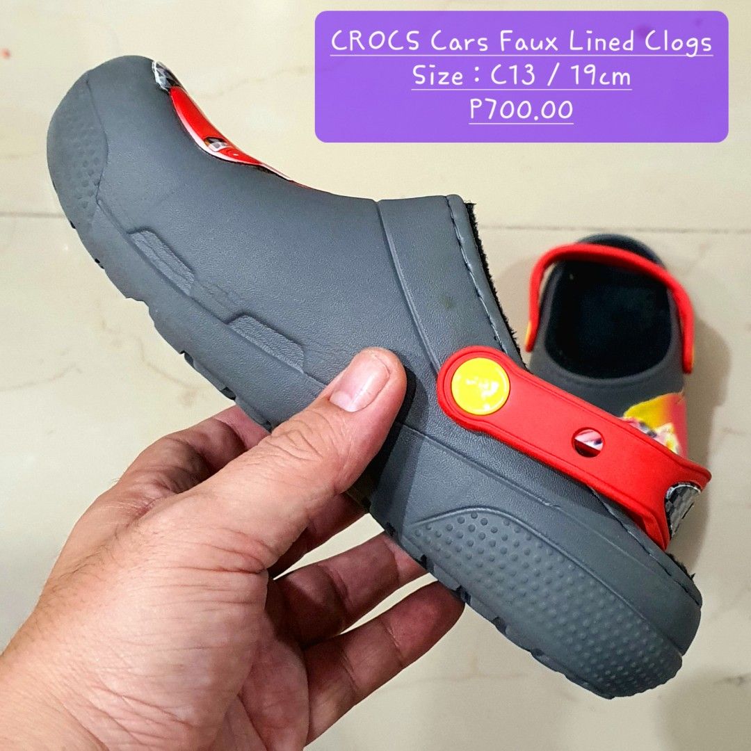 CROCS Cars Faux Lined Clogs (Size : C13 / 19cm), Babies & Kids, Babies ...