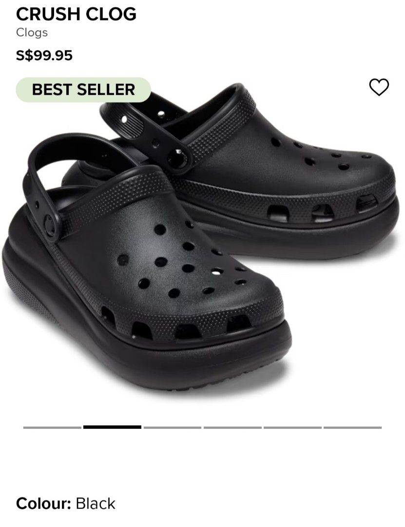 CROCS CLASSIC CRUSH CLOG, Women's Fashion, Footwear, Heels on Carousell