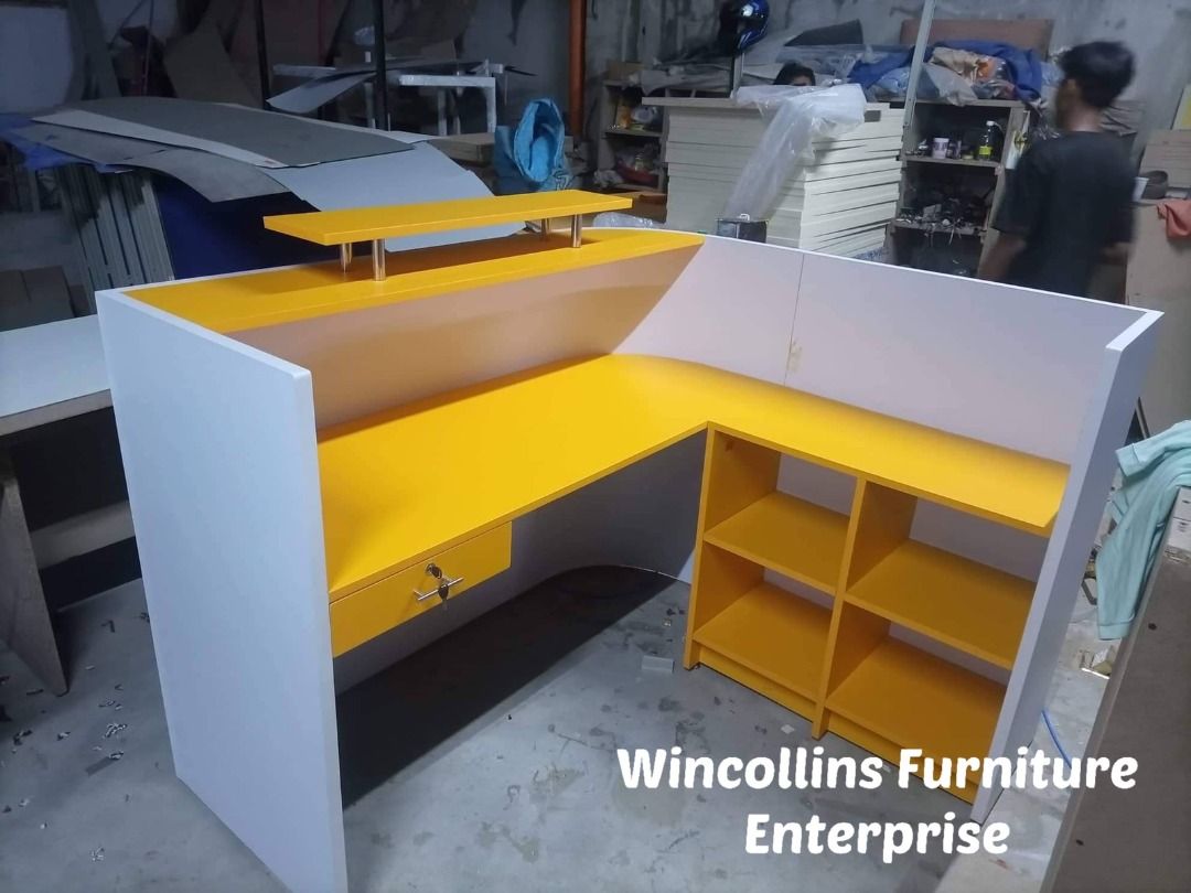 Customized Reception table , reception Counter, reception counter, Furniture & Home Living ...