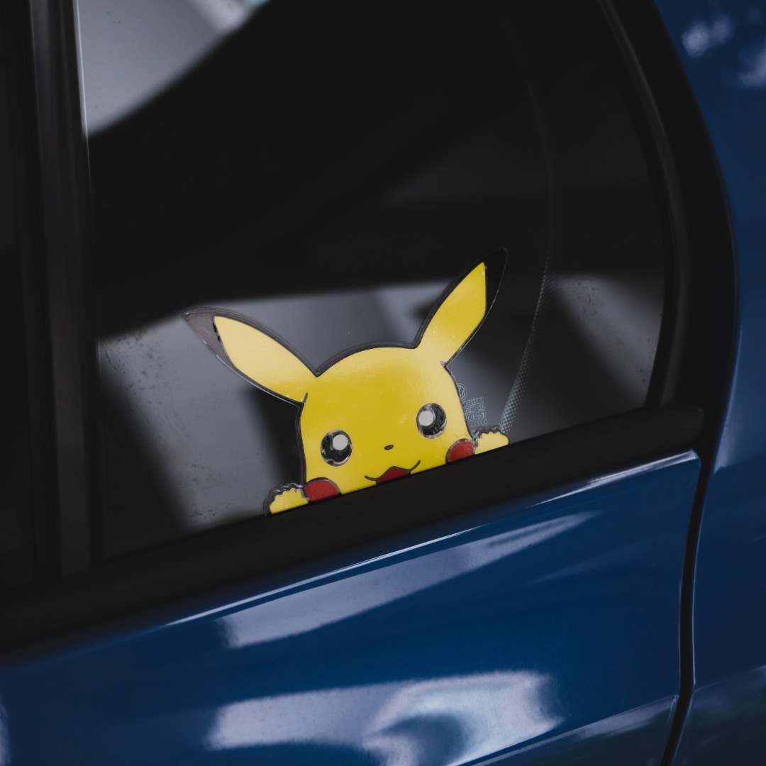 Cute Pikachu Decal Sticker | Car Decal Die-Cut Vinyl Sticker, Car ...
