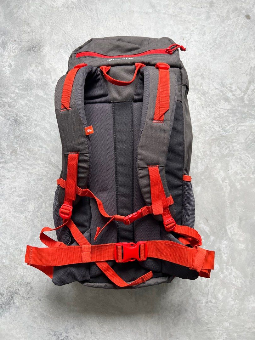 Decathlon Arpenaz 40L Orange/Grey Hiking Backpack, Men's Fashion, Bags ...