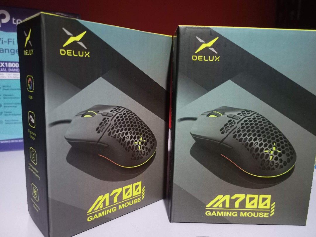 Delux M700A RGB Wired Gaming Mouse Honeycomb Design Black, Computers ...