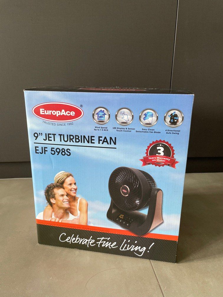 EuropAce jet turbine fan, Furniture & Home Living, Lighting & Fans ...