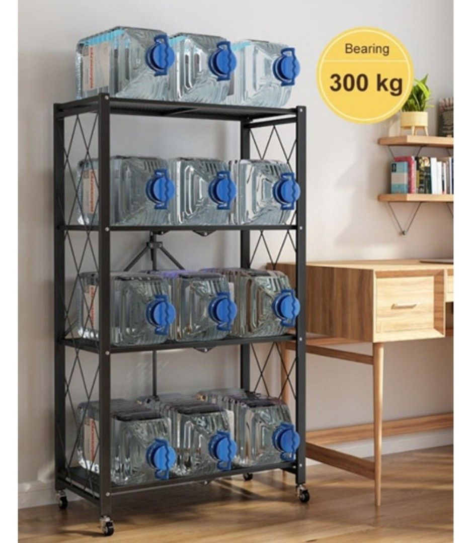 Folding Rack / Storage Rack / Kitchen Rack / Foldable Rack with Wheel ...