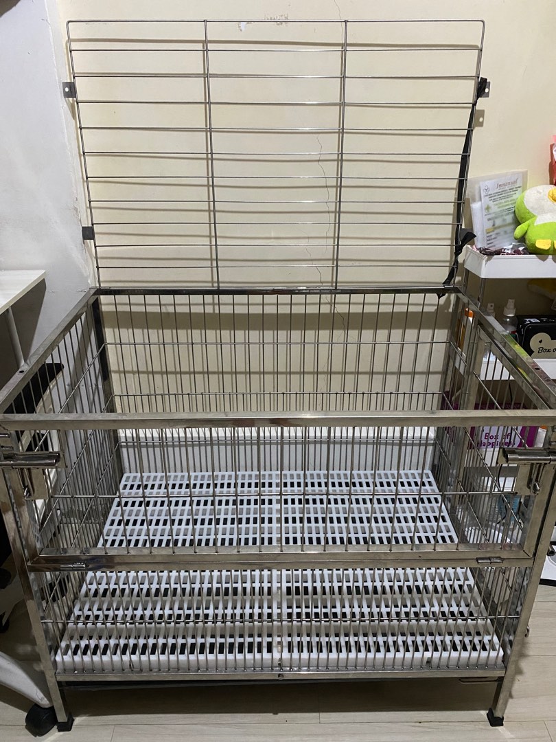Stainless Whelping Cage (Crib Type), Pet Supplies, Homes & Other Pet ...