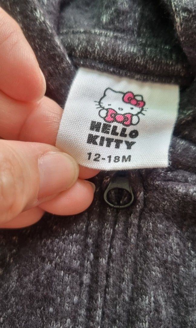 FOX Hello Kitty Bow Hoodie Jacket, Babies & Kids, Babies & Kids Fashion ...