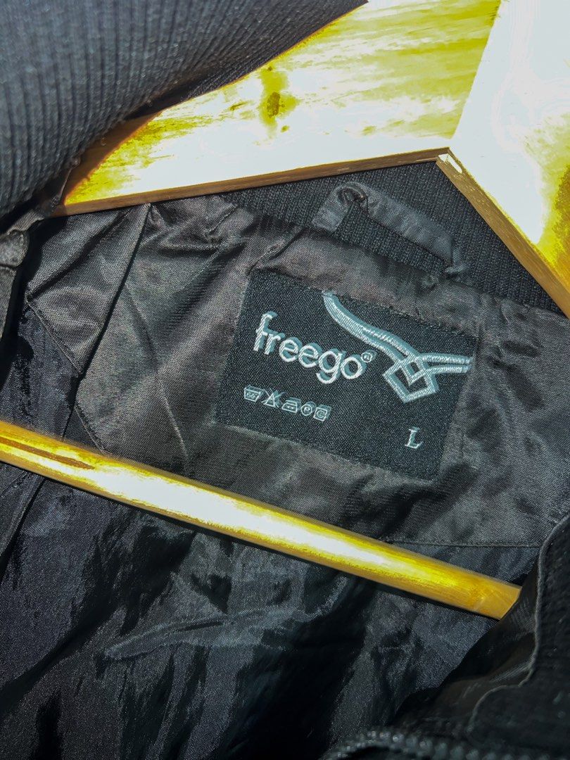 Freego Vintage Black Silky Motorcycle Jacket (Looks like leather from ...