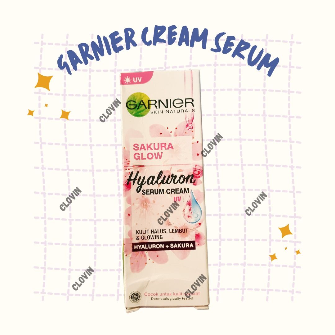 GARNIER SAKURA GLOW HYALURON SERUM CREAM, Kesehatan & Kecantikan, Kulit ... GARNIER SAKURA GLOW HYALURON SERUM CREAM, Kesehatan & Kecantikan, Kulit ...