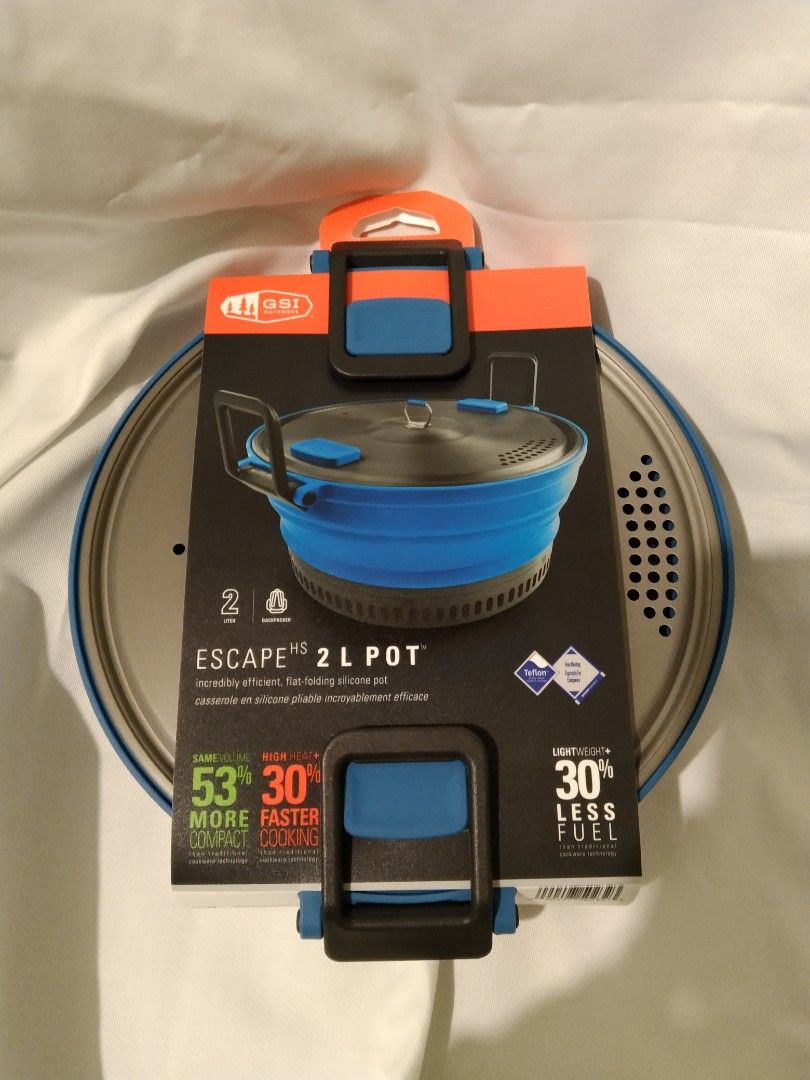 GSI escape HS 2 L Pot 戶外 露營 輕量化 UL 矽膠 折疊 煲, 運動產品, 行山及露營 - Carousell