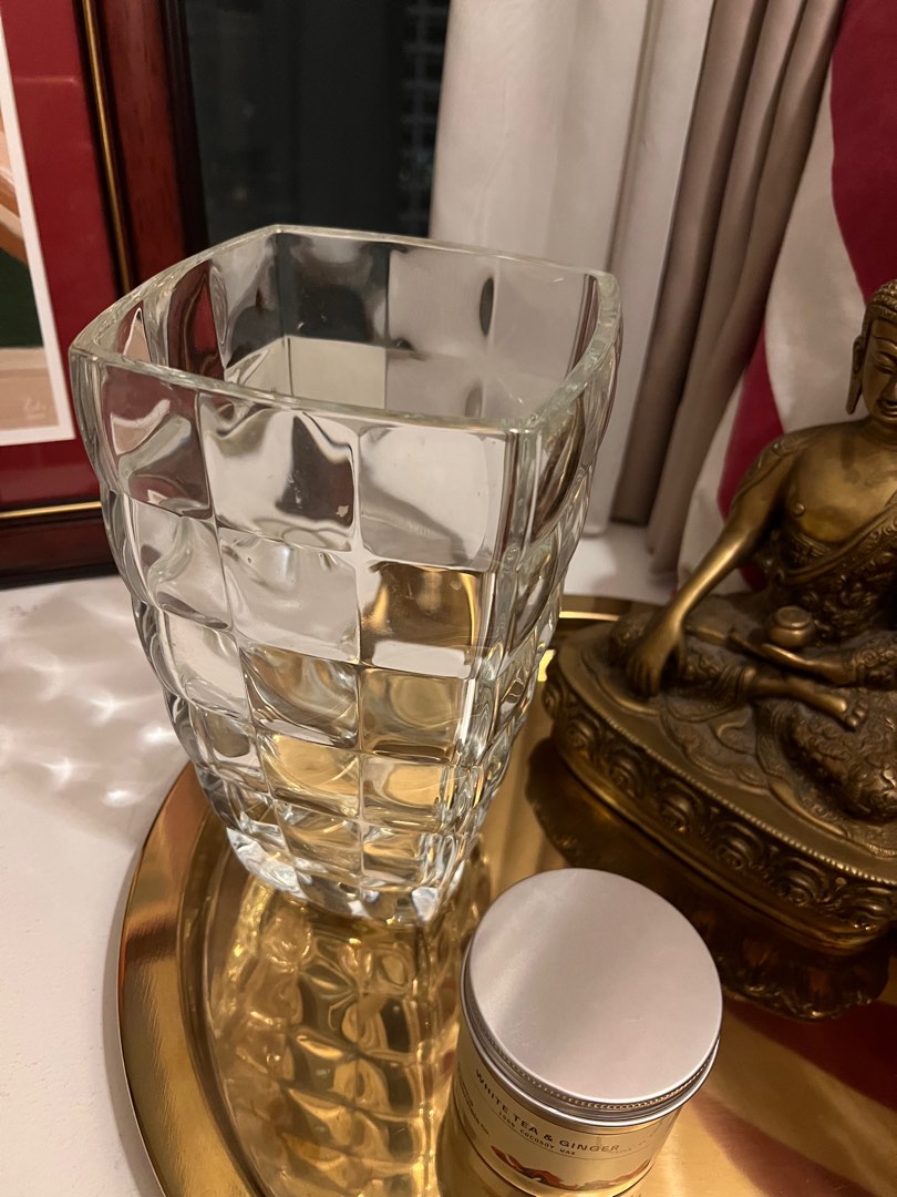 Heavy bottom glass vase, Furniture & Home Living, Home Decor, Vases ...