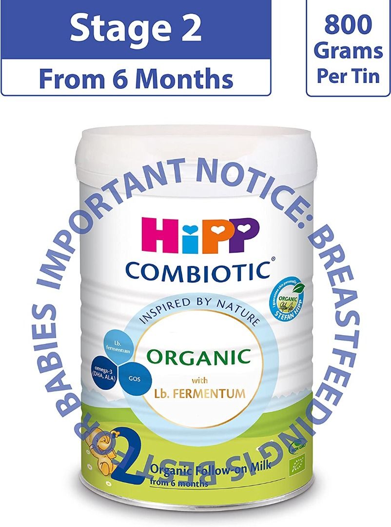 HiPP Organic Combiotic Follow-On Milk Stage 2 800g 6M+ (DENTED), Babies & Kids, Nursing ...