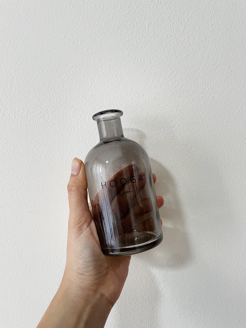 Hooga Diffuser Glass Bottle (Black), Furniture & Home Living, Home ...