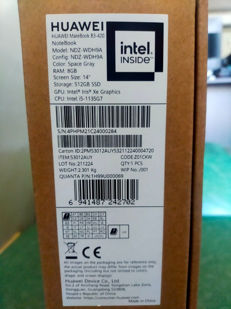 Huawei Matebook B3 420 Computers And Tech Laptops And Notebooks On Carousell