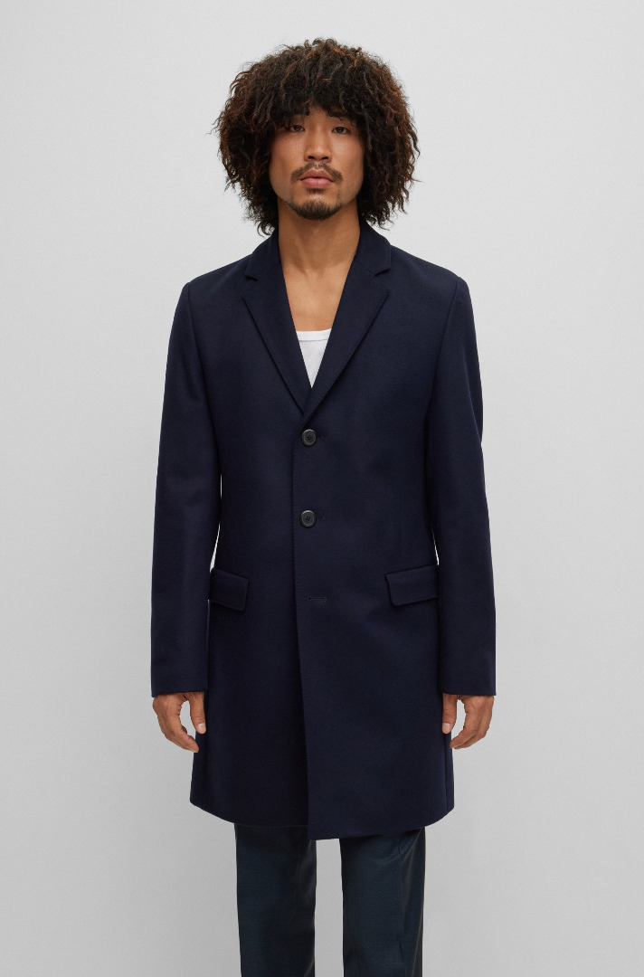 Hugo Boss Cashmere Long Coat, Men's Fashion, Coats, Jackets and ...