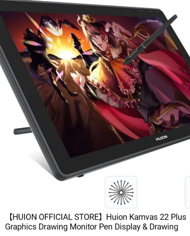 Huion Kamvas 22 Plus drawing monitor, Computers & Tech, Parts ...