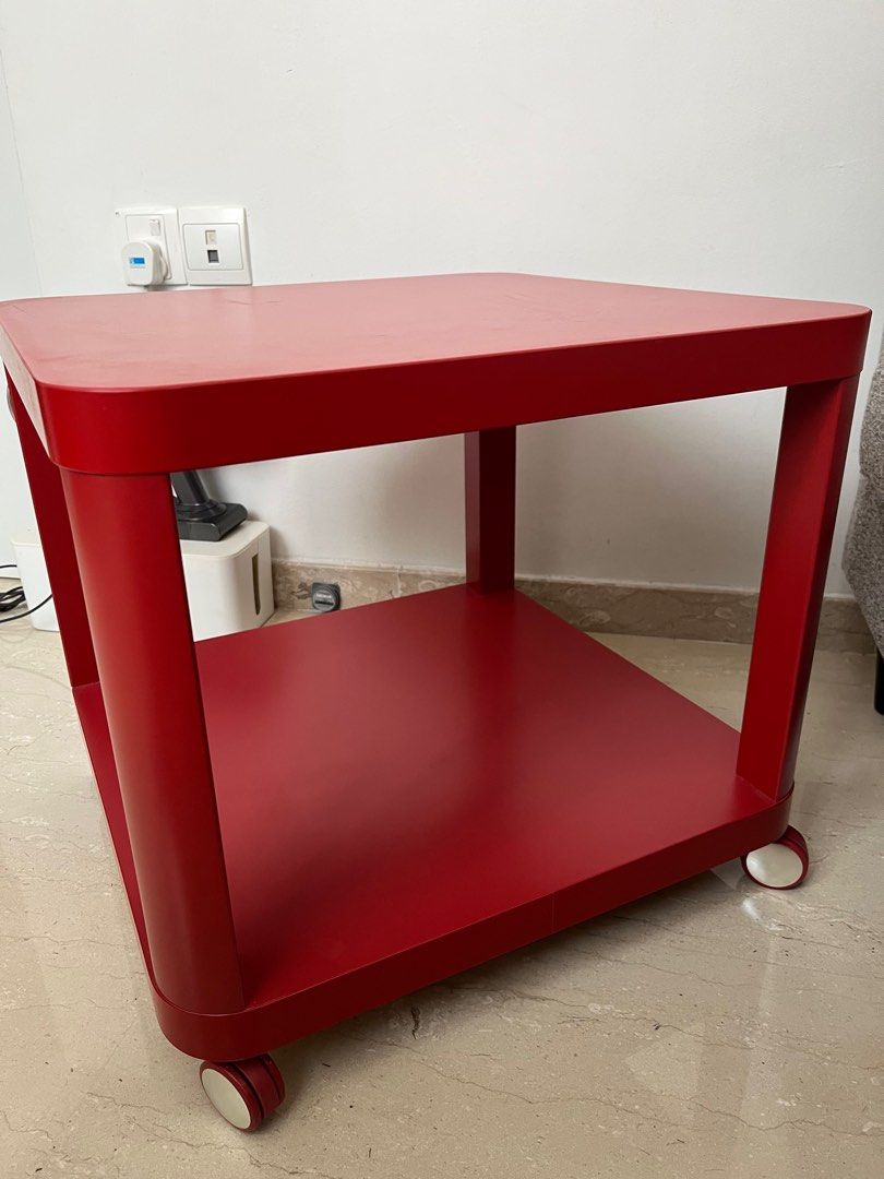 IKEA Tingby Side Table Red, Furniture & Home Living, Furniture, Tables ...
