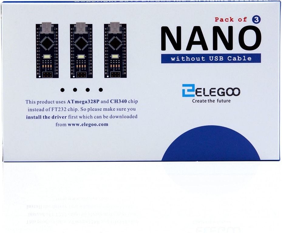 ~instock~ ELEGOO for Arduino Nano V3.0, Nano Board CH340/ATmega328P ...
