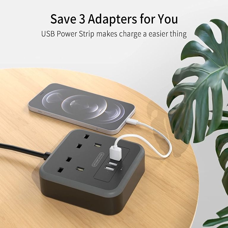 ~instock~ USB Power Strip with 3 Meter Extension Cord, NTONPOWER ...